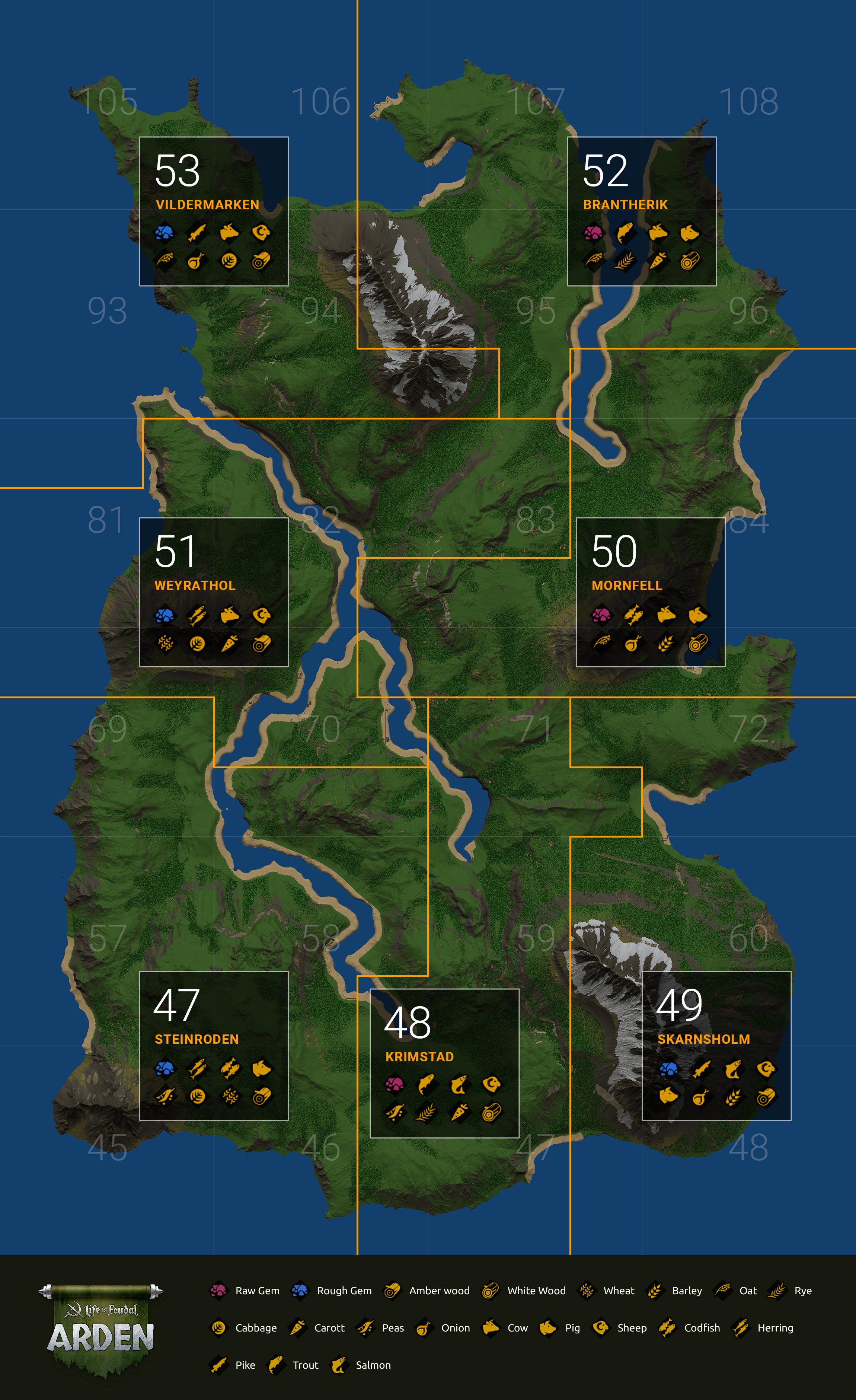 Life is Feudal: Arden Map – Long Tale Games